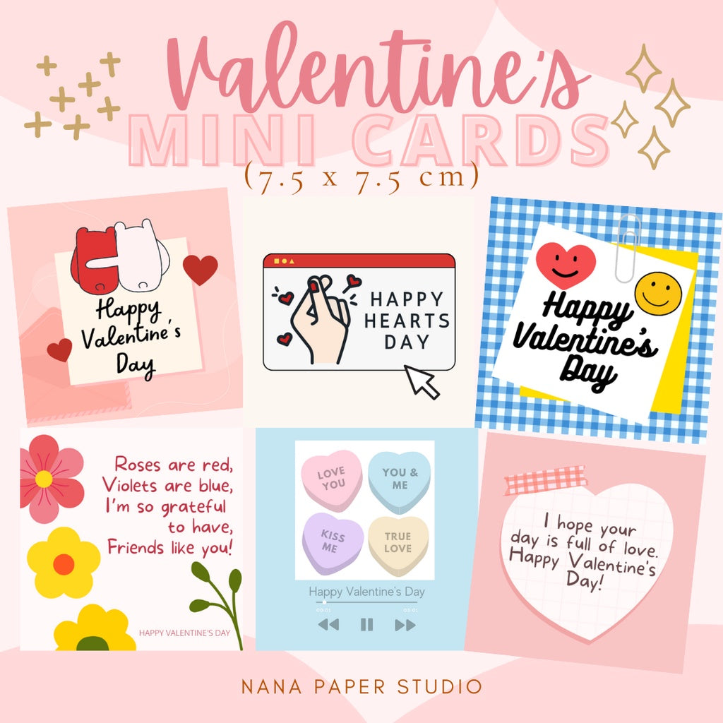 🇸🇬 Valentine's Day Mini Cards Greeting Gift Card nana paper studio