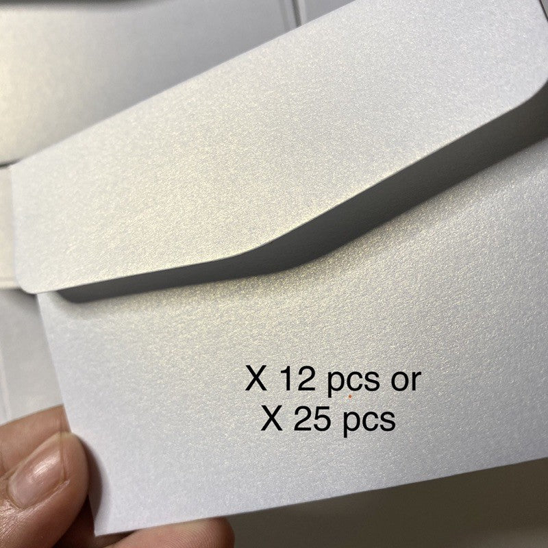 🇸🇬Mini Pearlescent Glitter Paper Envelopes for Small Cards Letters ...