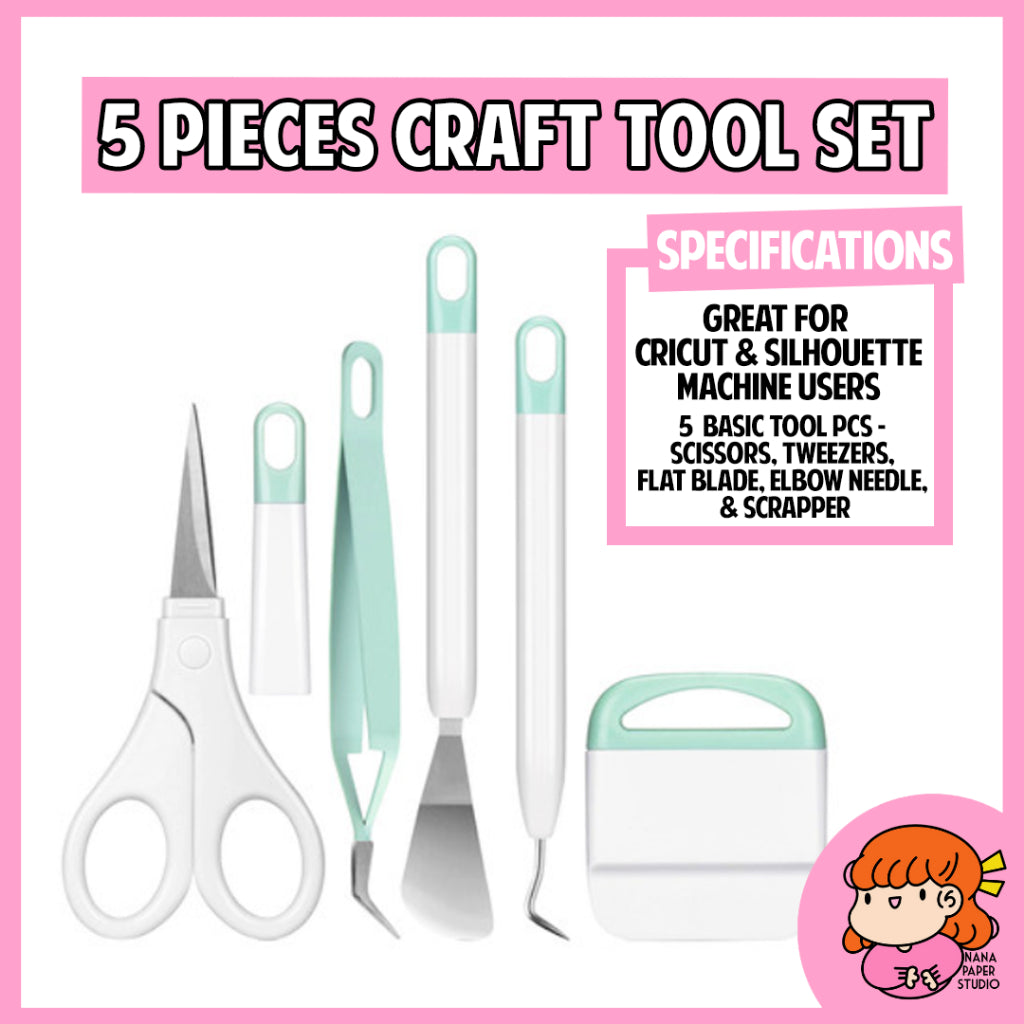 🇸🇬 5 Pieces Basic Craft Tool Set for Cutting Machine Vinyl Crafts ...