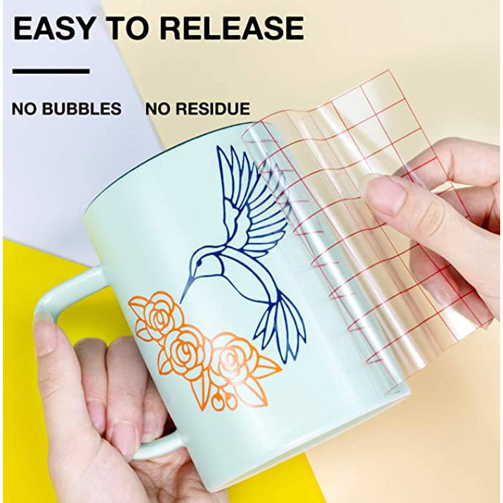 🇸🇬 Adhesive Vinyl Transfer Tape for Decals Transfer Paper DIY Hobby ...