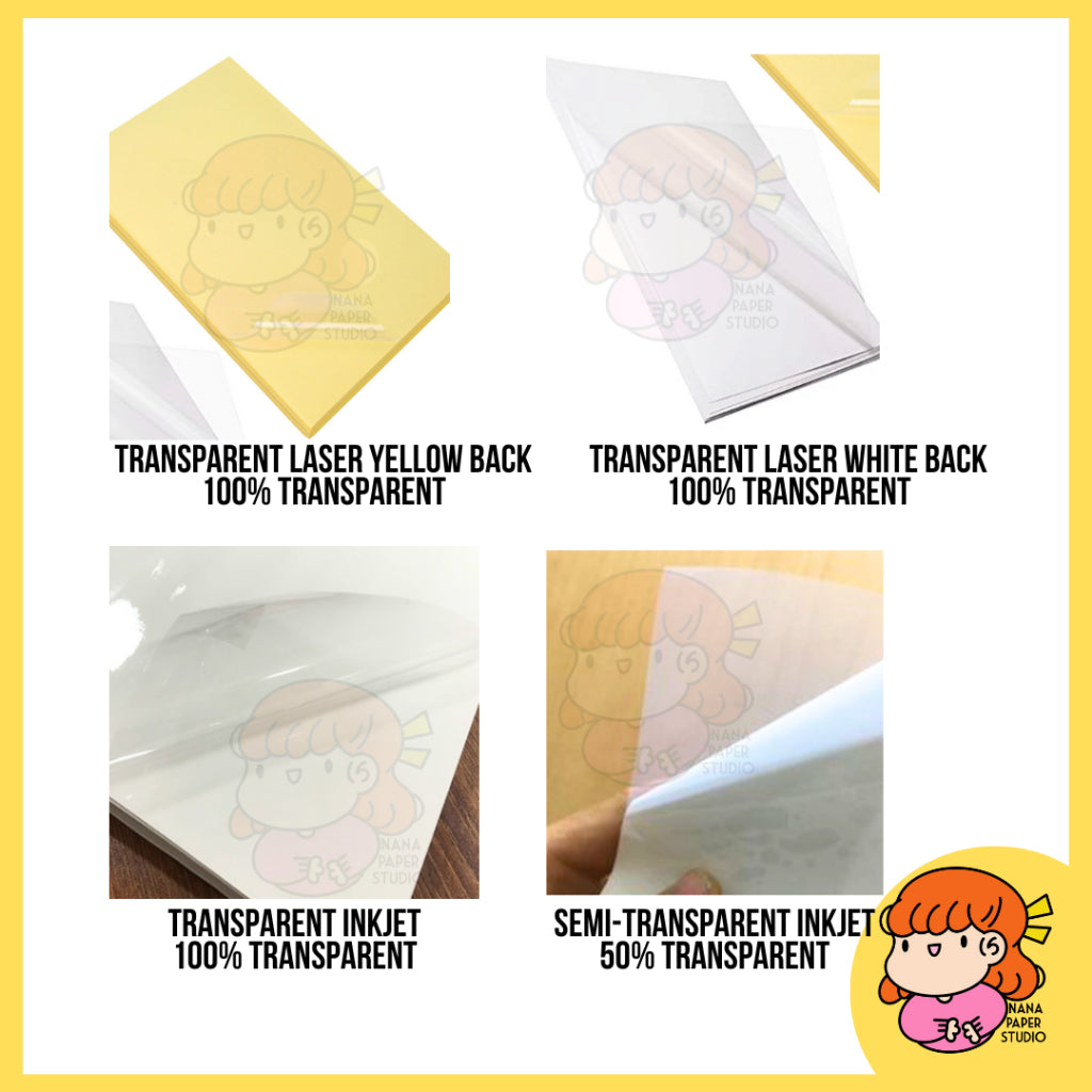 🇸🇬 A4 Transparent Laser Inkjet Printer Printable Sticker Paper ...