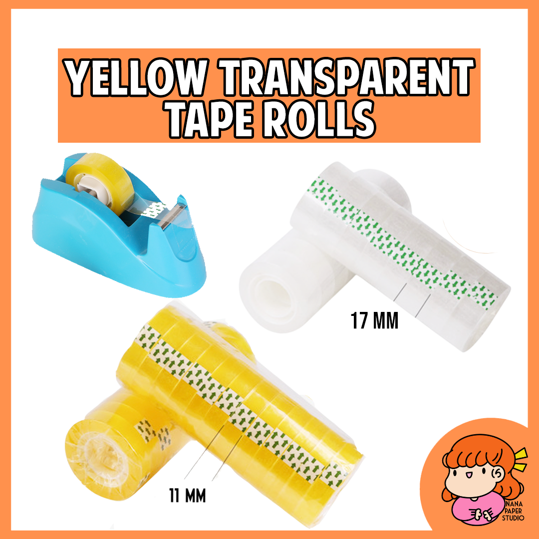 🇸🇬 WHOLESALE Small Transparent Clear Tape Thick Adhesive Stationery ...